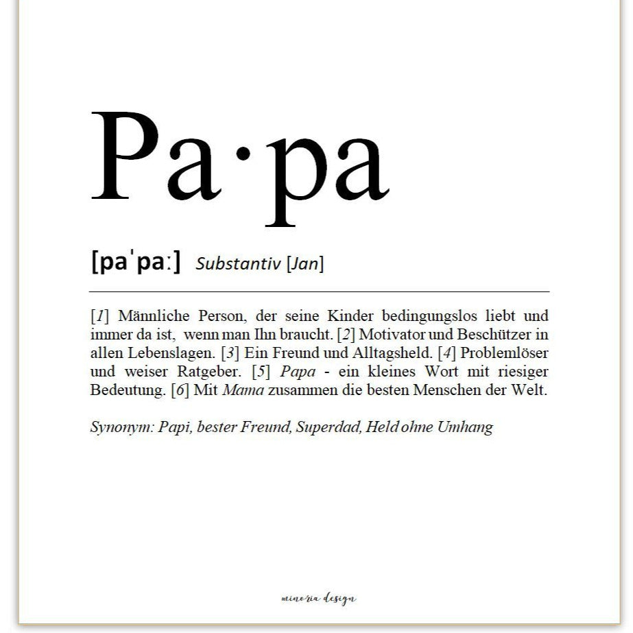 Definition Papa – minoria design