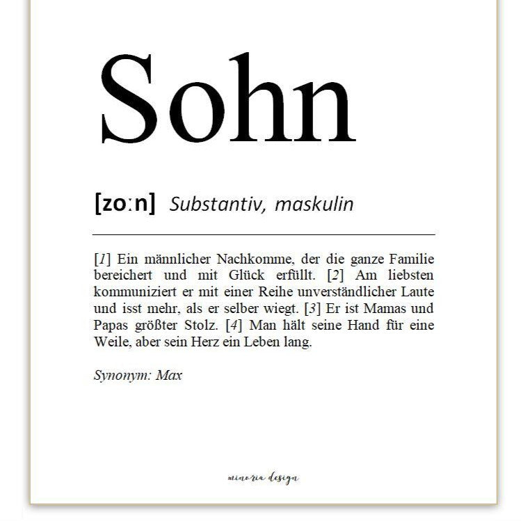 Definition Sohn – minoria design